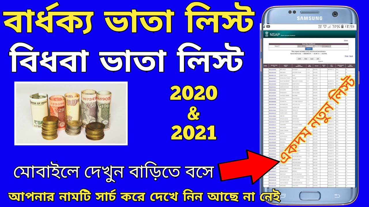 Bardhaka vata list | Bidhoba bhata list | bardhaka vata from 2020 | old ...