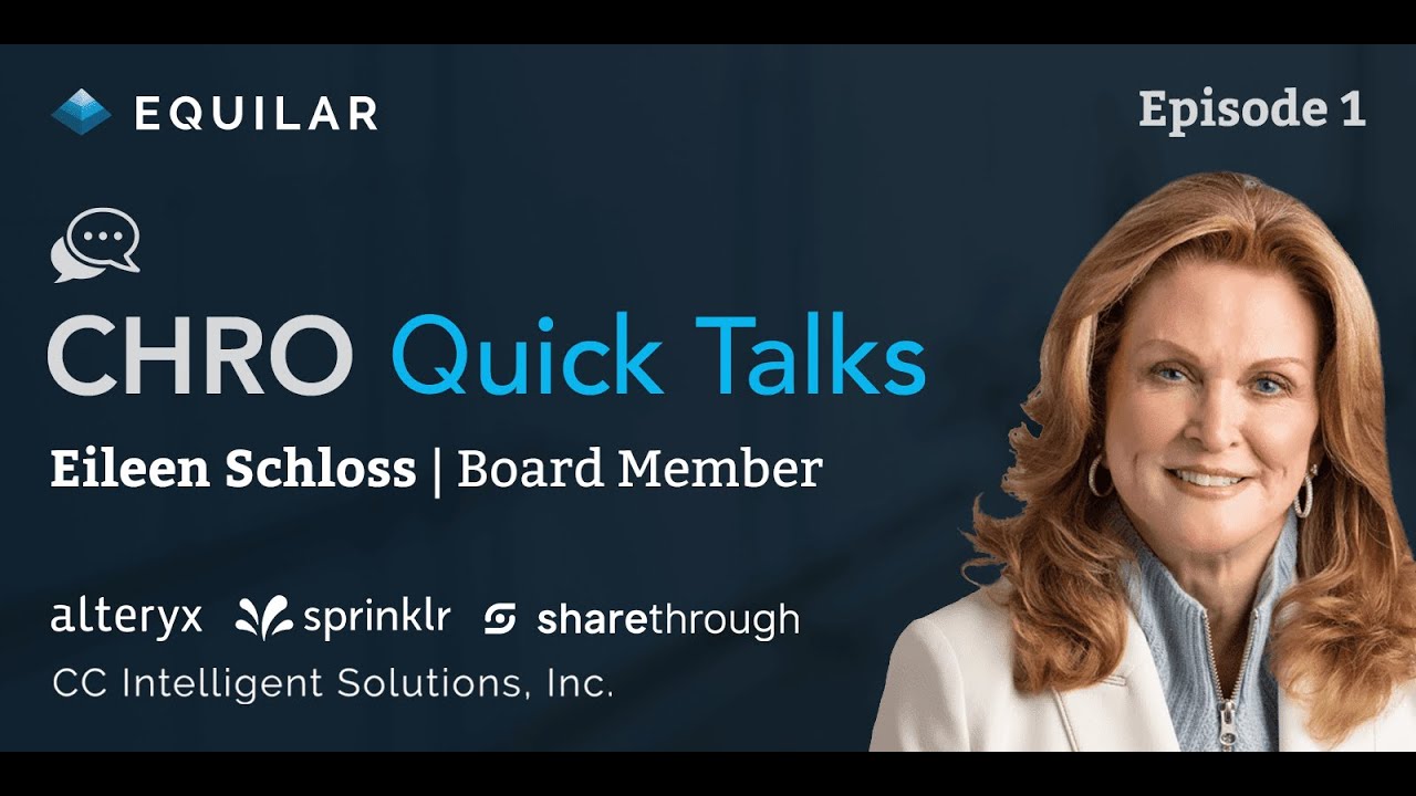 CHRO Quick Talks Episode 1: Eileen Schloss, Board Member - YouTube