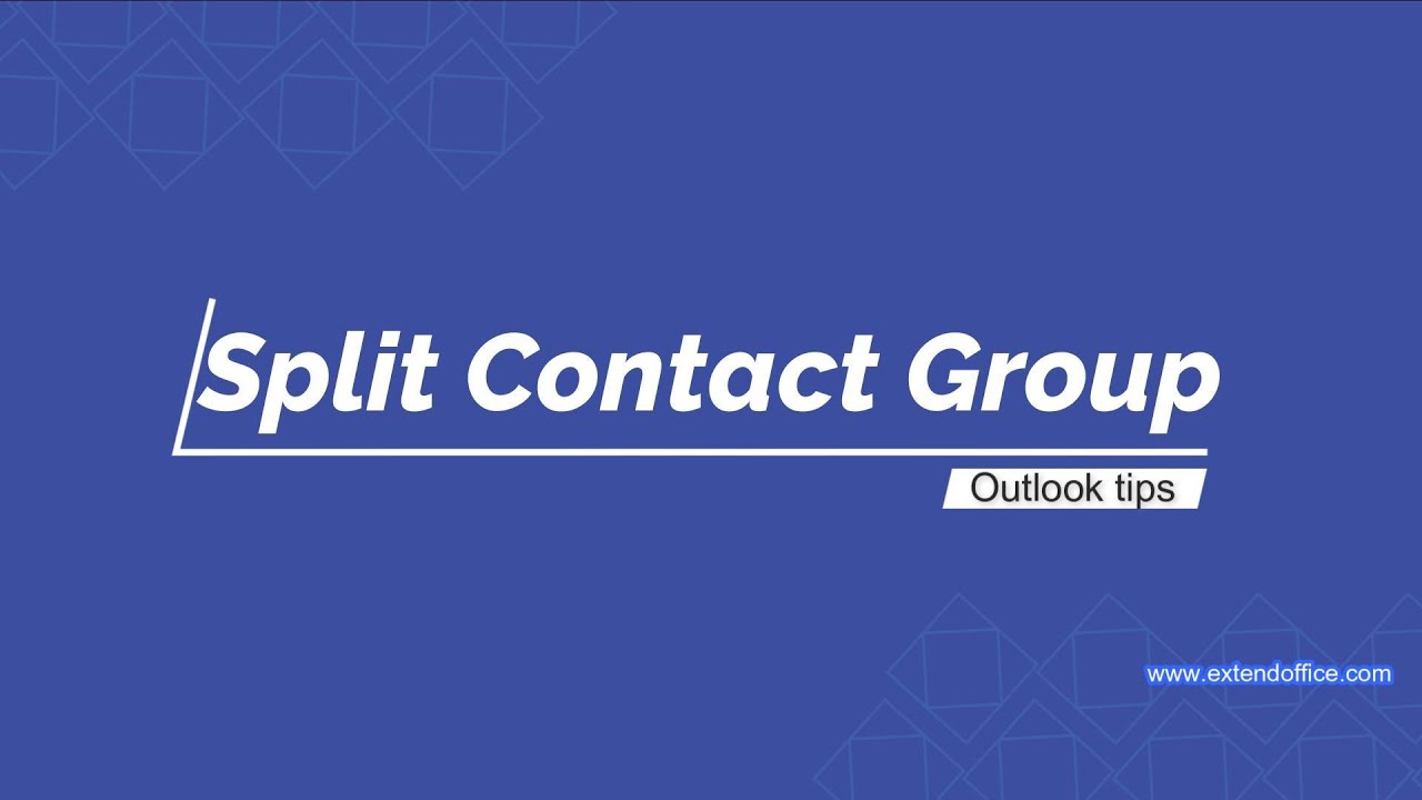 Split distribution list or contact group into groups in Outlook - YouTube