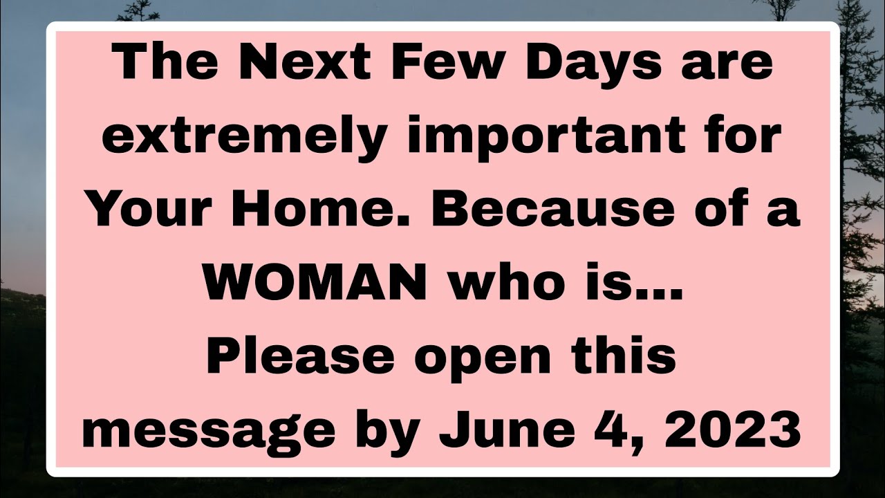The next few days are extremely important for your home ...