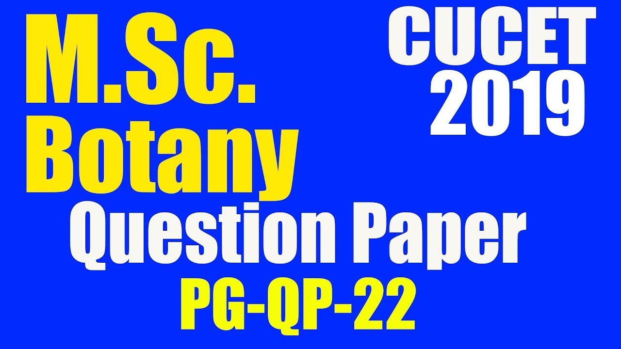 CPGET BOTANY- GENETICS PREVIOUS PAPER EXPLAINED BY DR.A.MADHURI ASST ...