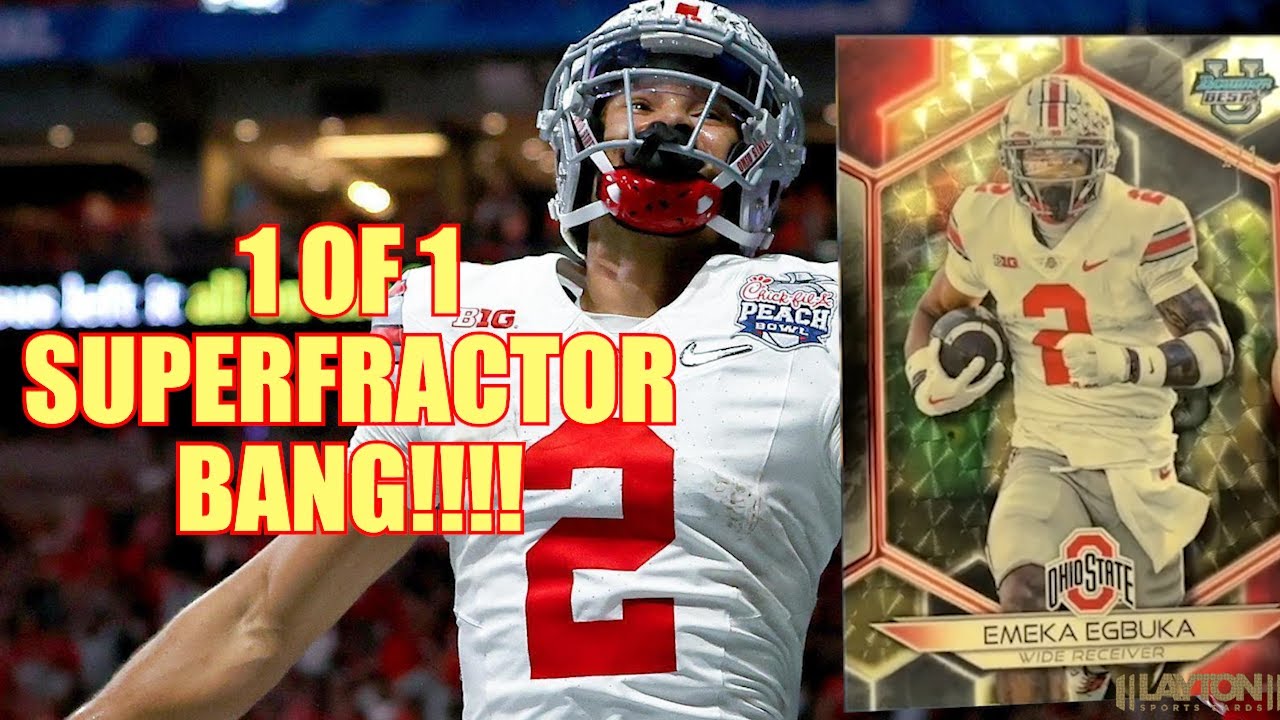 SUPERFRACTOR! 2023 Bowman's Best University Football Delight 5 Box ...