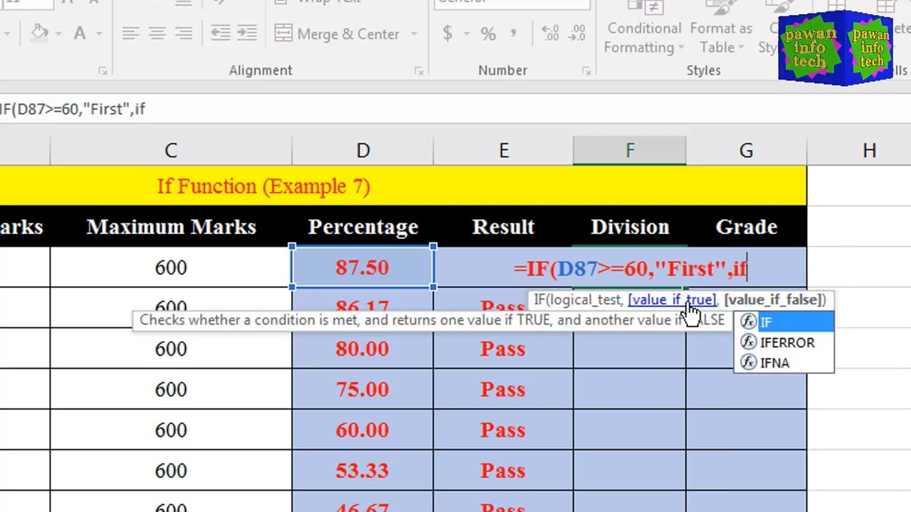 How To Use The IF Function In Excel YouTube How To Use The IF Function In Excel YouTube