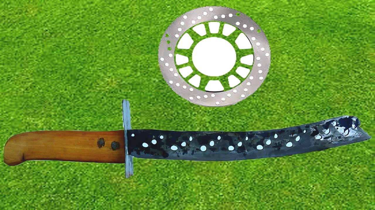 A NICE SWORD MADE FROM A MOTORCYCLE BRAKE DISC ROTOR - YouTube