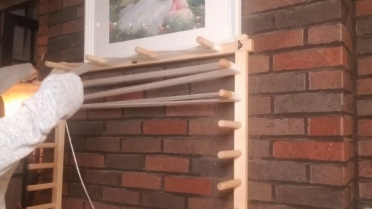 Measure your warp on a Schacht Spindle Co warp board - YouTube
