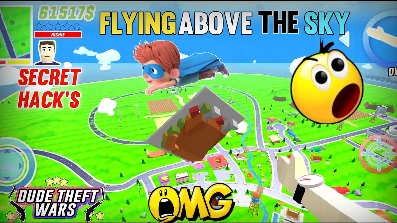 How to fly hacks in dude theft wars - YouTube