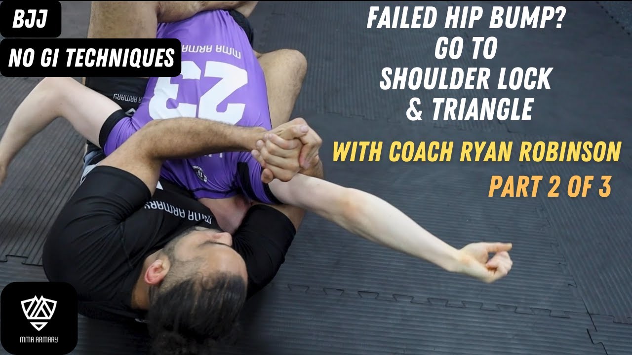 Failed Hip Bump - To Shoulder Lock & Triangle! - BJJ No Gi Techniques ...
