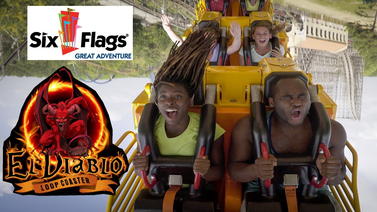 El Diablo Looping Steel Coaster Promo POV HD Six Flags Great Adventure ...