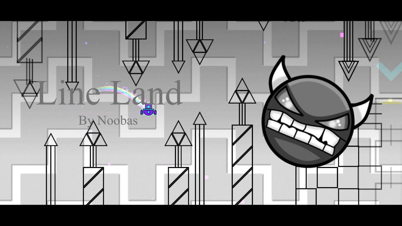 Geometry Dash - Line Land (Very easy demon) by Noobas - YouTube
