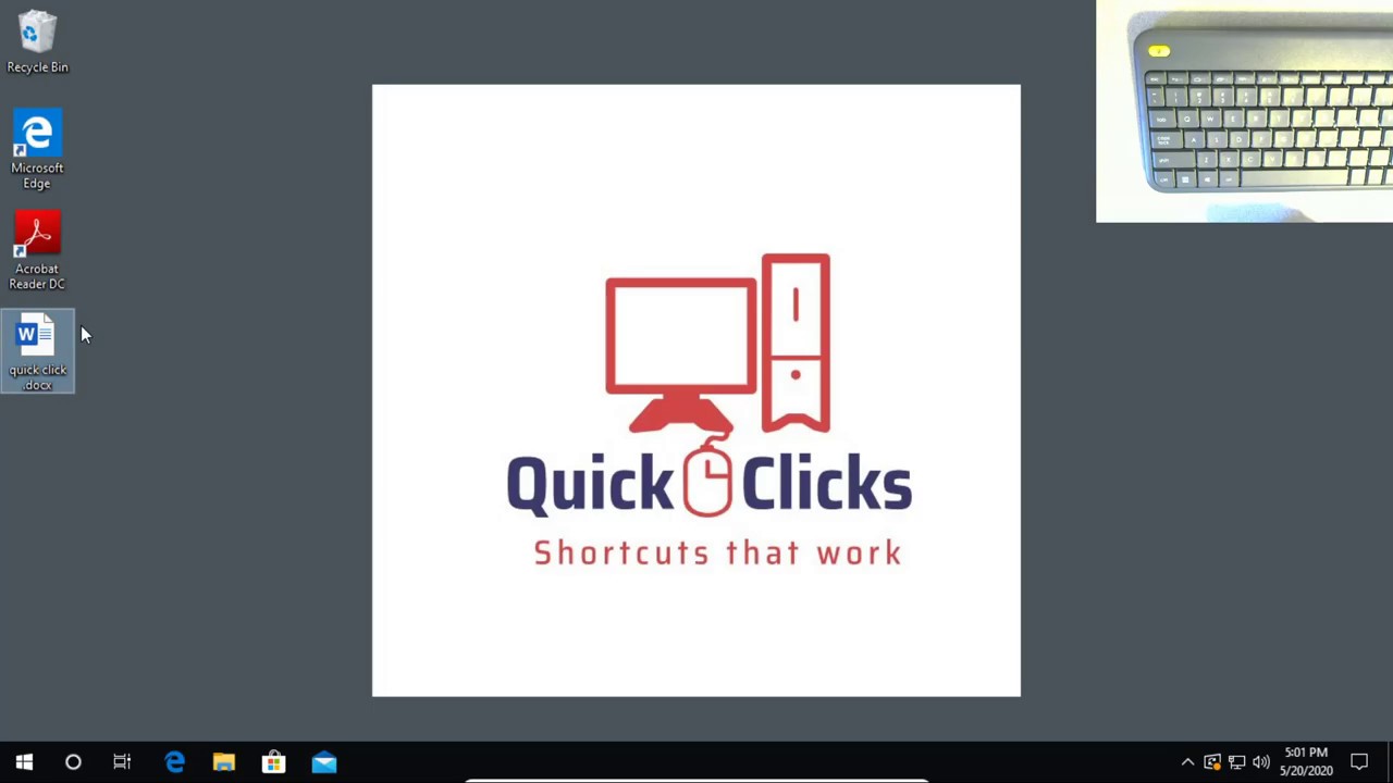 Quick Clicks - Episode 12 - Renaming Files and Folders - YouTube