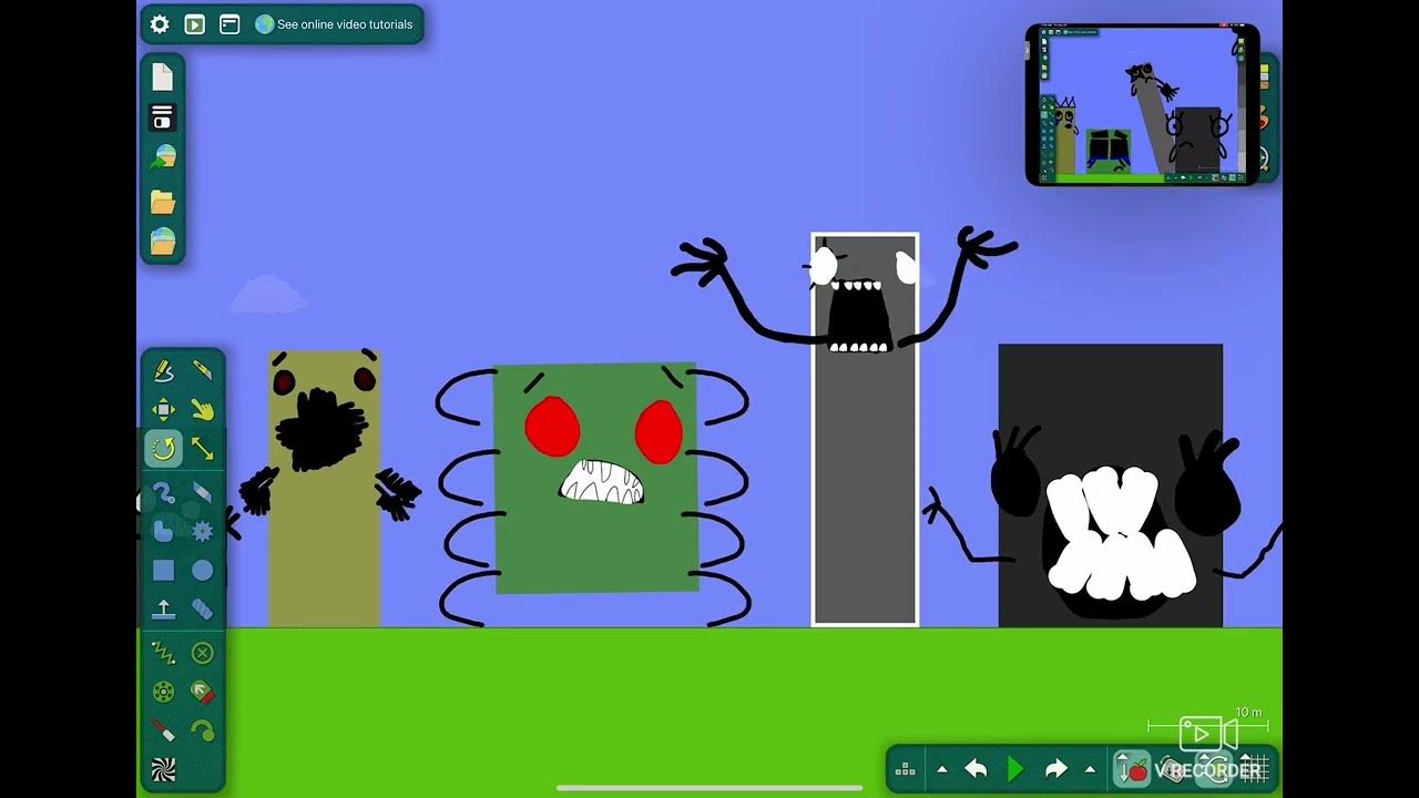 Numberblocks uncanny differents 70-1000 iN ALGODOO BUT I PUT SAD AND ...