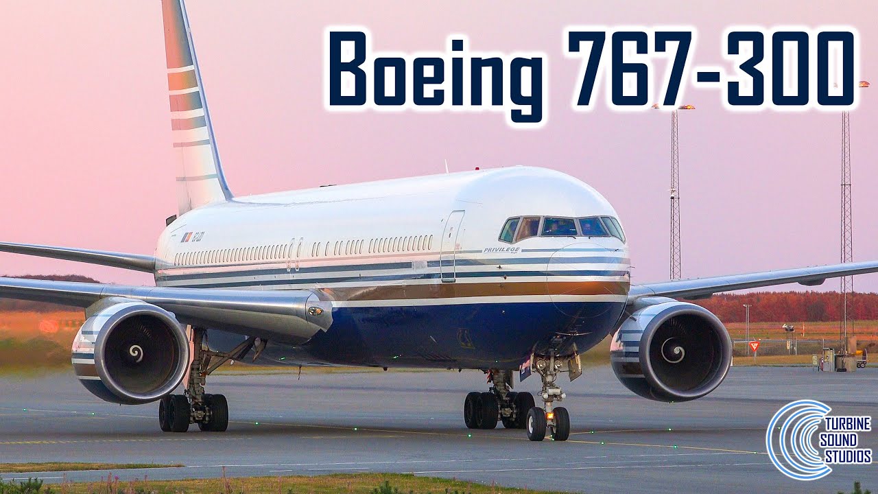 Privilege Style Boeing 767-300 in Billund airport. - YouTube
