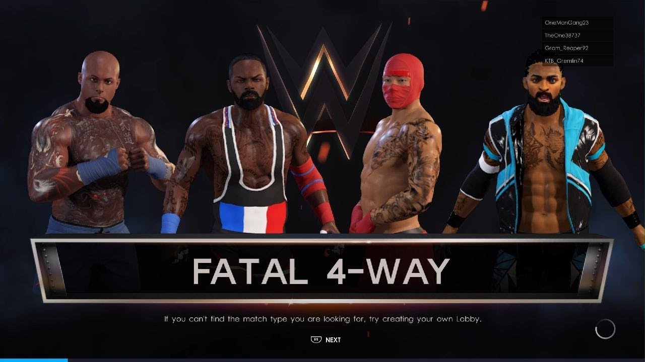 Fatal 4 Way Match with friends | WWE2K22 gameplay - YouTube