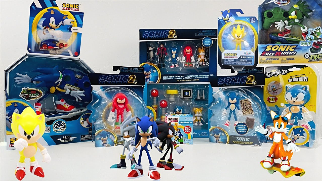 Sonic The hedgehog unboxing RC skateboard ASMR tricks giant sonic ...