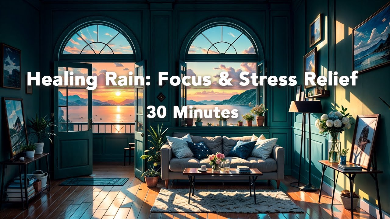 Healing Rain: Focus & Stress Relief 🎧🌿#relaxing - YouTube