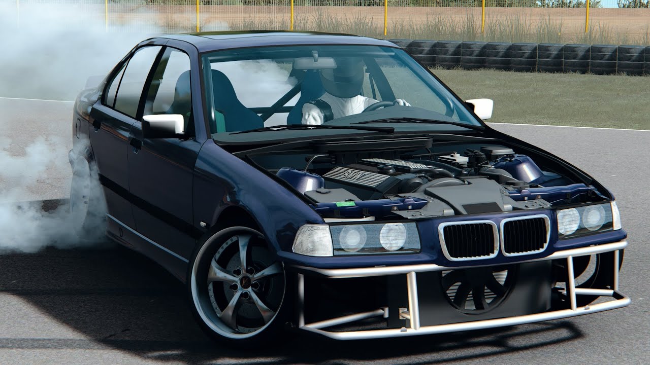 BMW E36 328I SEDAN BEAST / BRASILIA KART / ASSETTO CORSA - YouTube
