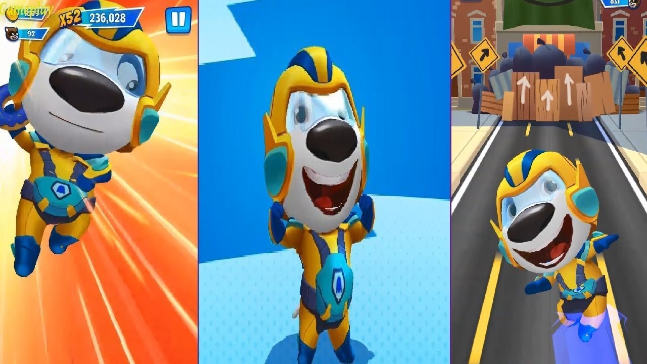 Talking Tom Hero Dash Android Gameplay #6 - Superhero HANK New Outfit ...