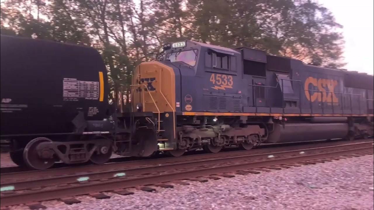 CSX 5233 Leads Long CSX M422-04 NB Manifest Train With Mid DPU Florence SC #csx #train #railroad ...