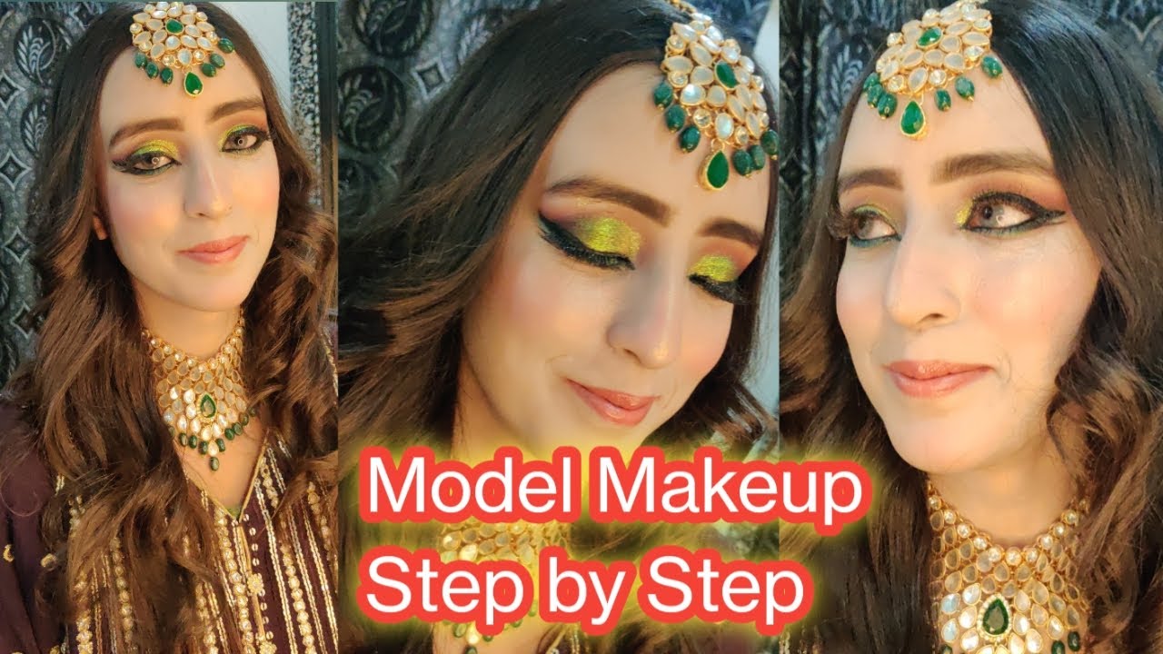 Party Makeup step by Step /Model makeup Look |Easy makeup look |Glitter ...