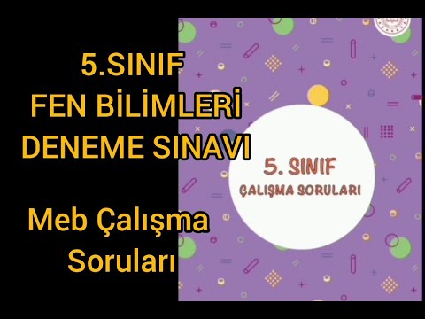 5.Sınıf Fen Bilimleri Deneme sınavı çözümü Meb çalışma soruları