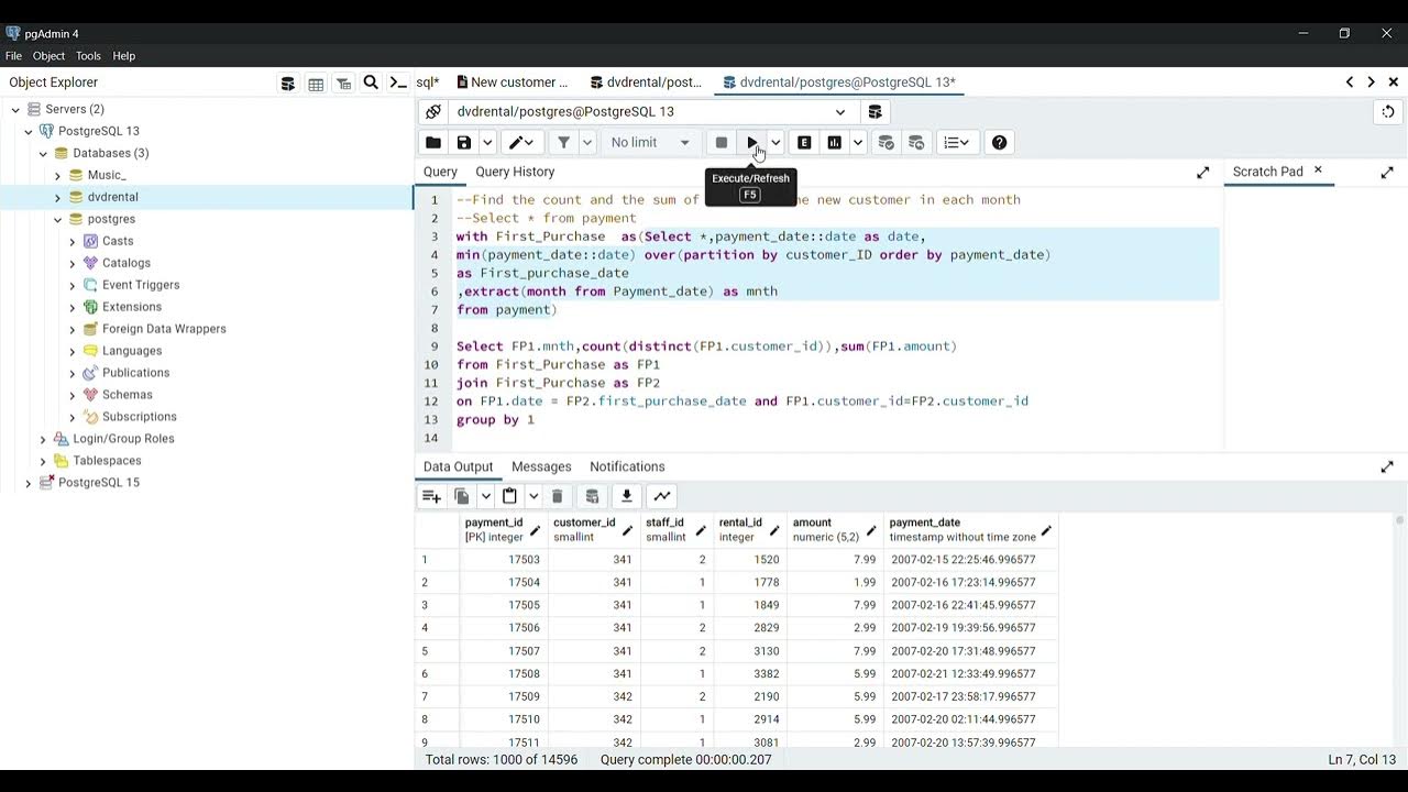 SQL Interview Question | New Customer Acquisition and Total sales in each month | Myntra ...