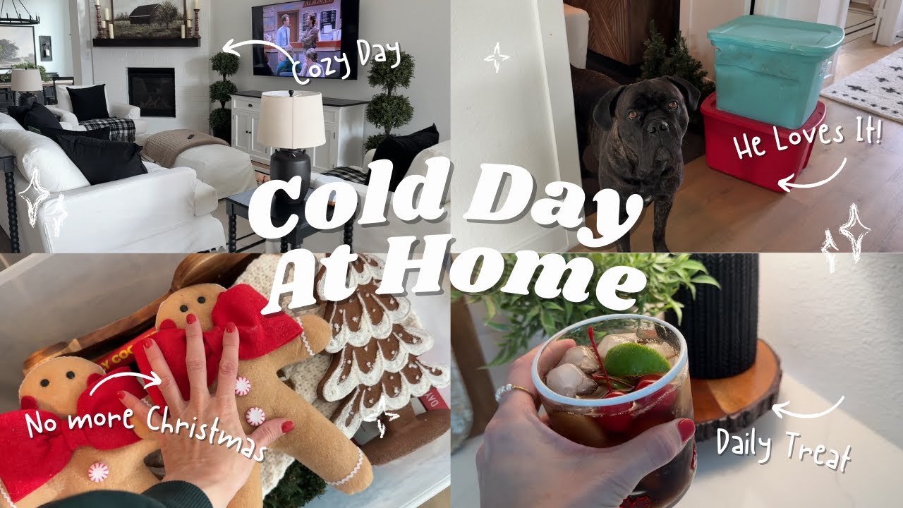 COZY & COLD WINTER DAY AT HOME | Putting away the final bits of ...