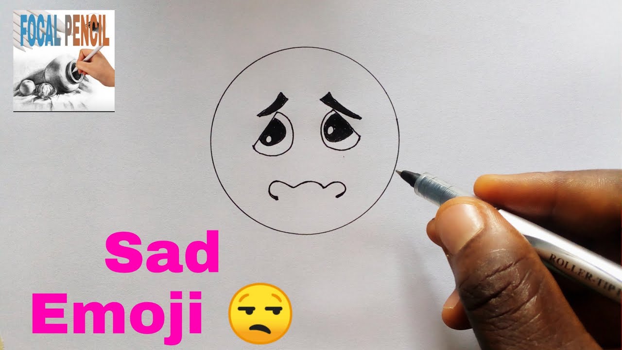 learn how to draw Sad Emoji. ( Happy Drawing) - YouTube