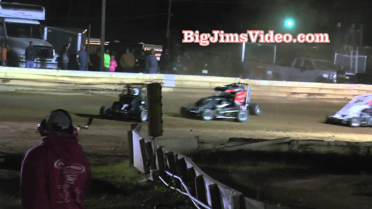 Linda's Speedway 600 Wingless Micro Highlights 9-12-14 - YouTube