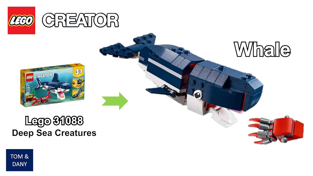 LEGO CREATOR 31088 Deep Sea Creatures 4th Build – whale / Lego ...