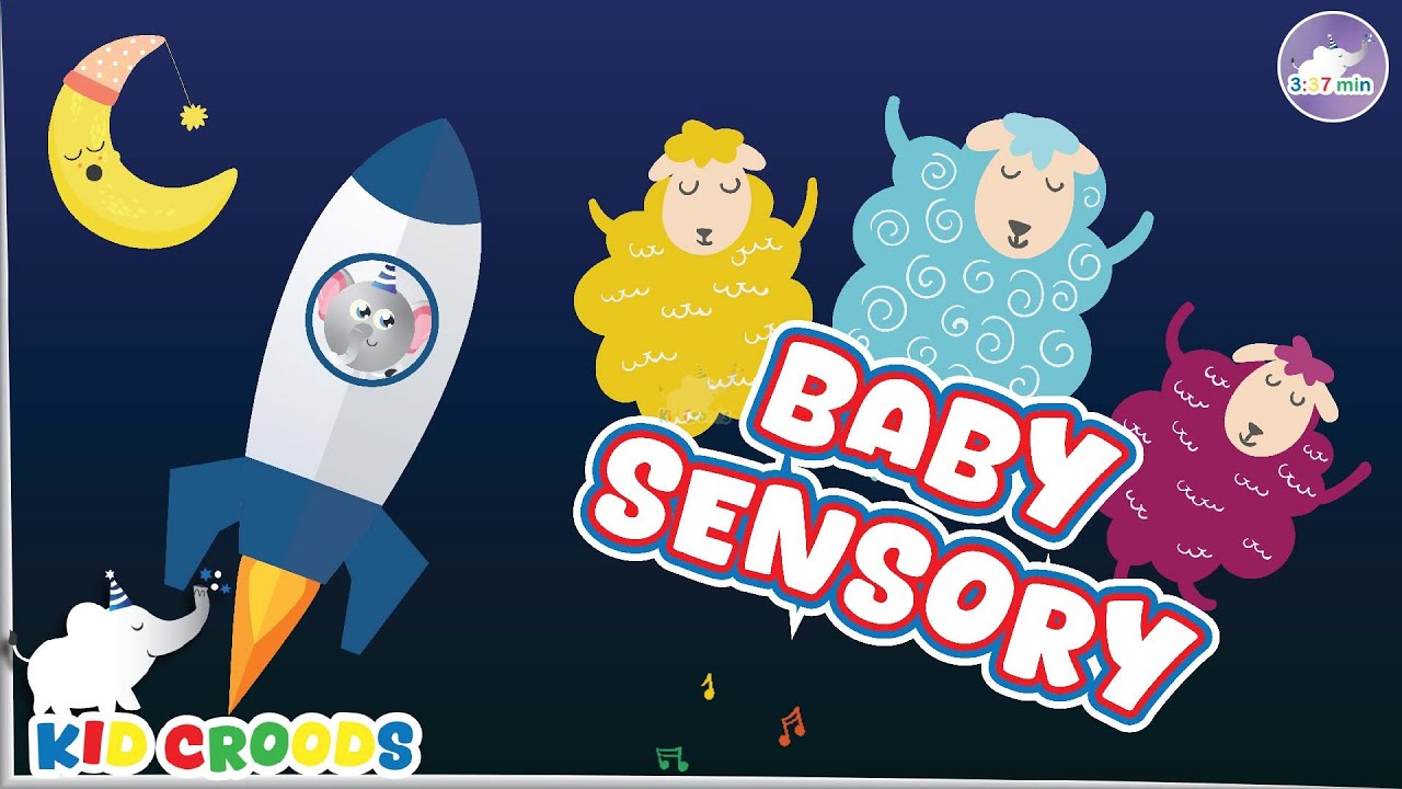 Baby Sensory - Bedtime Lullaby Sheep's | High Contrast Colours | Music ...