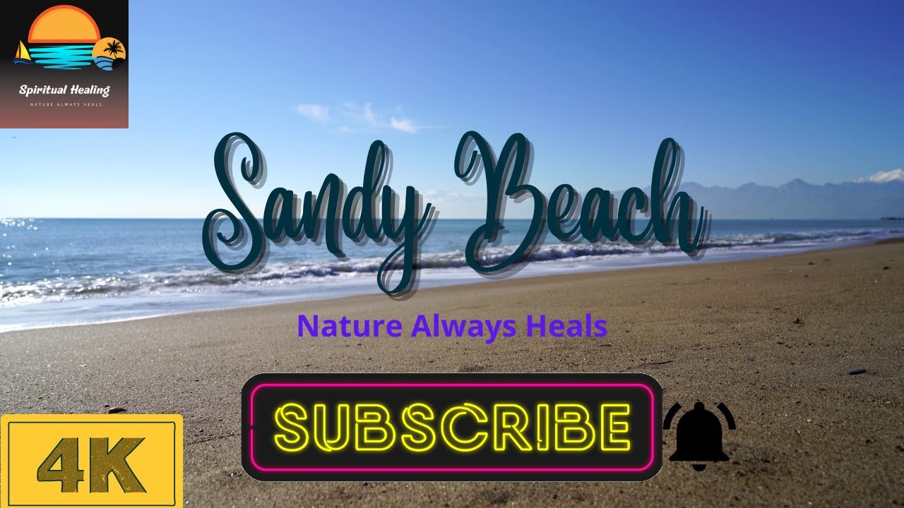 Sandy Beach| Sound of Waves|4K| Nature Sounds for Sleep Relaxation ...