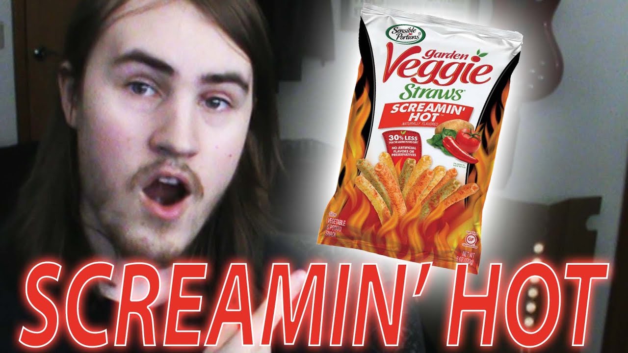 GARDEN VEGGIE STRAWS SCREAMIN' HOT FLAVORED CHIPS REVIEW - YouTube
