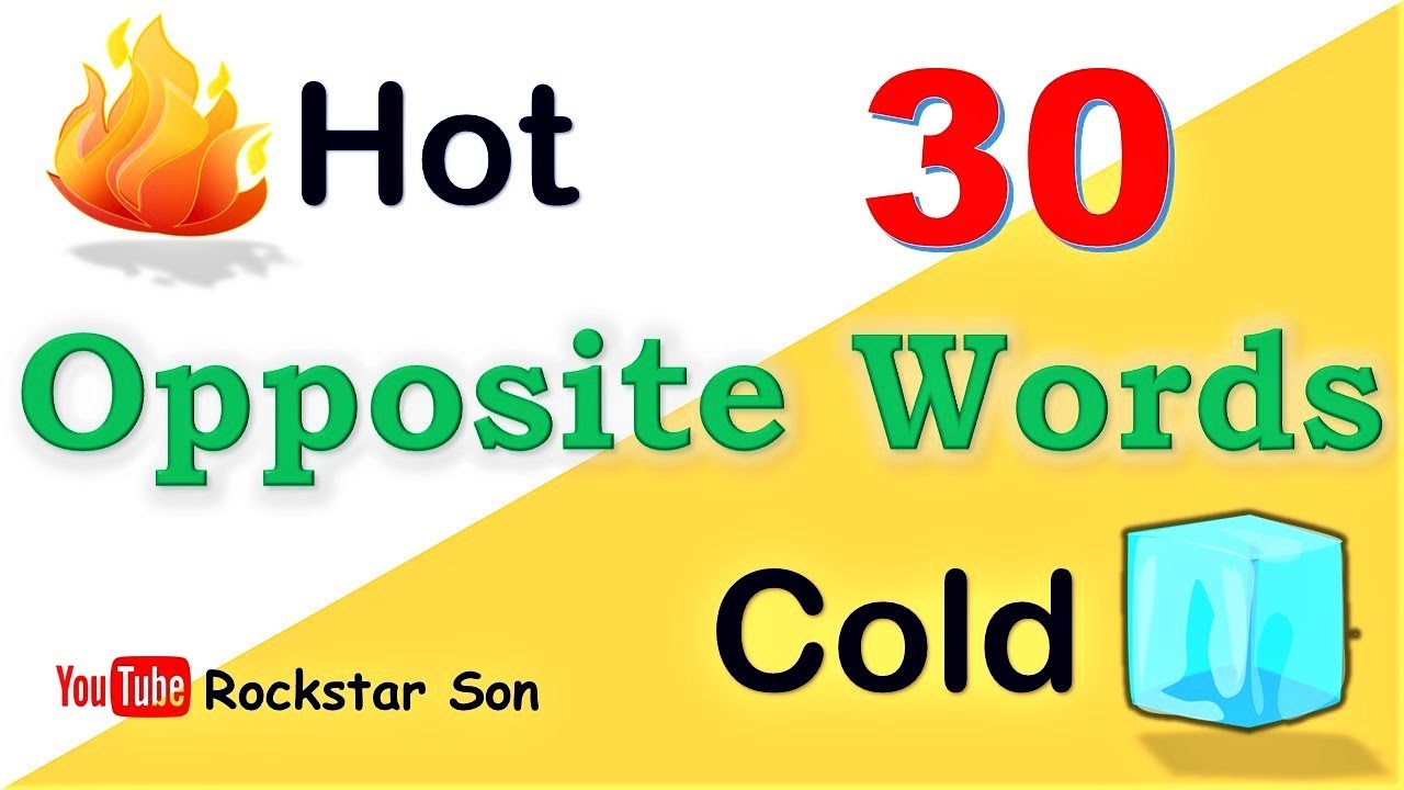 30 Opposites Words in English for Kids | English Opposites for Kids ...