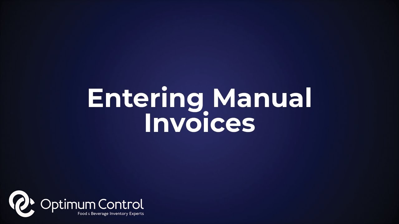 Entering Manual Invoices | Optimum Control - YouTube
