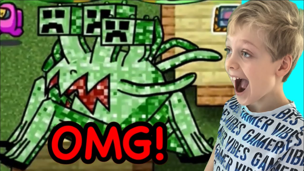 MUTANT CREEPER Imposter Role in Among Us @GameToonsGaming REACTION ...