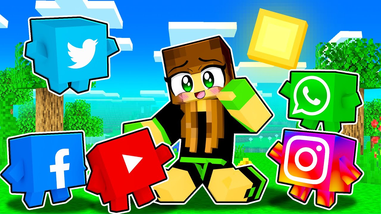 TODAS as REDES SOCIAIS VIRARAM meus FILHOS no MINECRAFT - YouTube