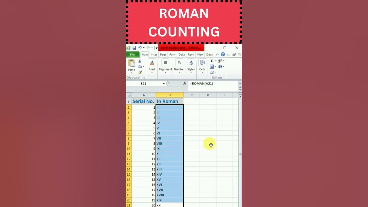 How to use ROMAN function in Excel? #excel #exceleverywhere #exceltips #exceltech #exceltricks ...
