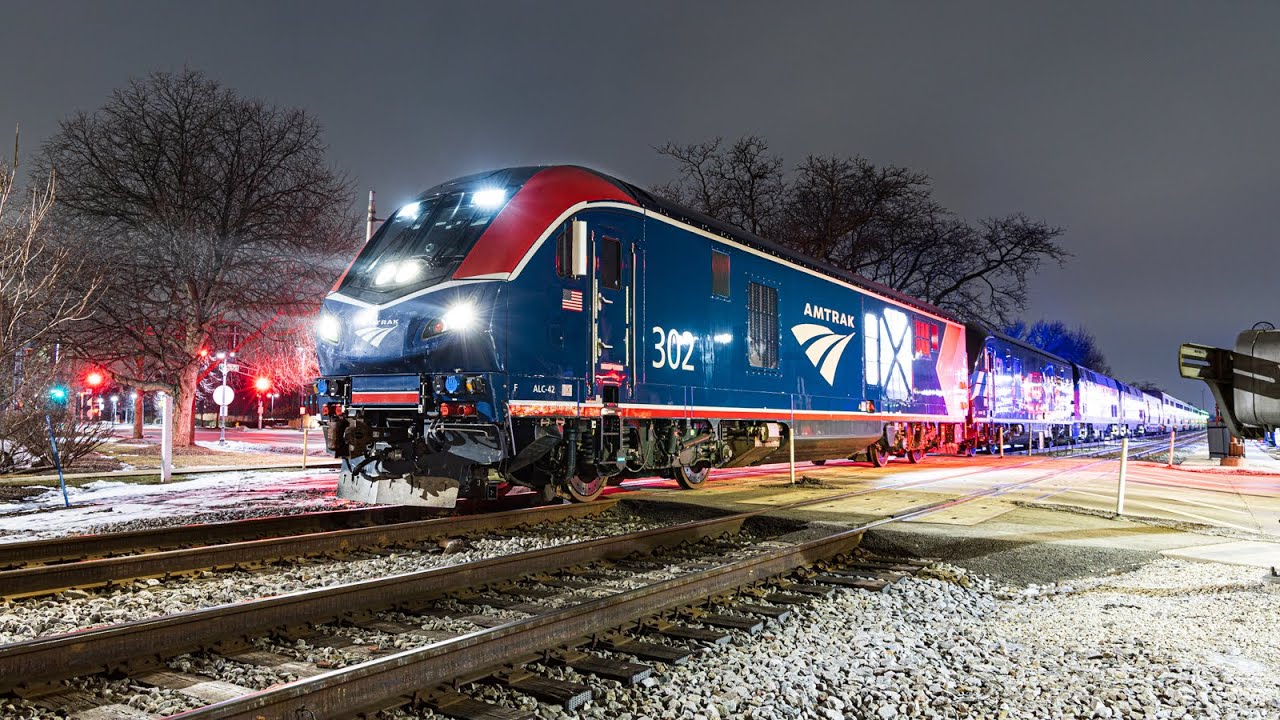 Amtrak ALC-42 'Chargers' Testing on the Empire Builder - YouTube
