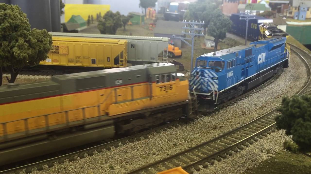 NS 1067 leads mixed freight in ho scale - YouTube