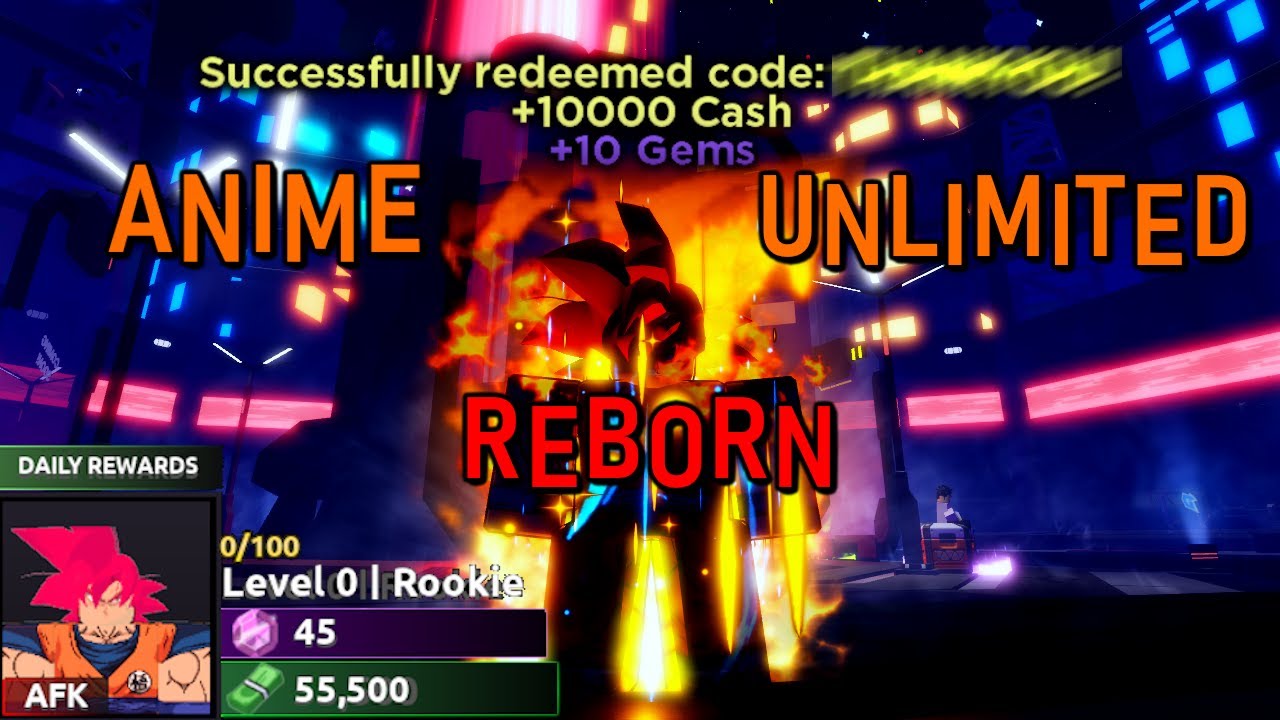Anime Unlimited Reborn Codes [AU: R] | 55K CASH, 45 GEMS! - YouTube