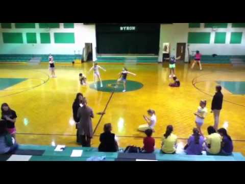 Byron middle school cheer practice - YouTube