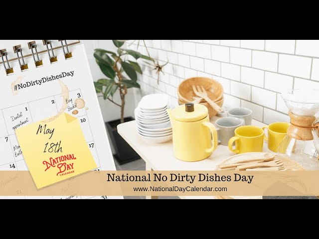 No Dirty Dishes Day Dirty Dishes Day 18th Stock Illustrations – 5