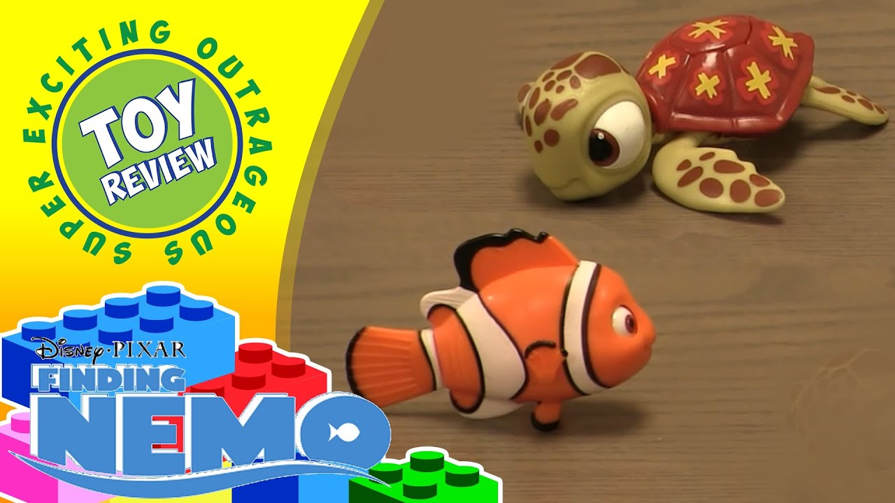 Disney Pixar Finding Nemo: Nemo & Squirt Action Figures - Toy Review ...