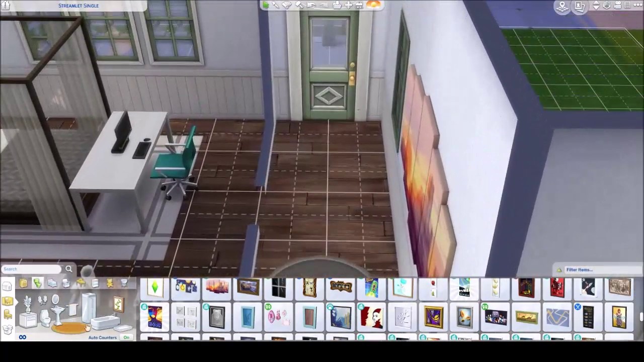 Sims 1 bedroom, speed build - YouTube