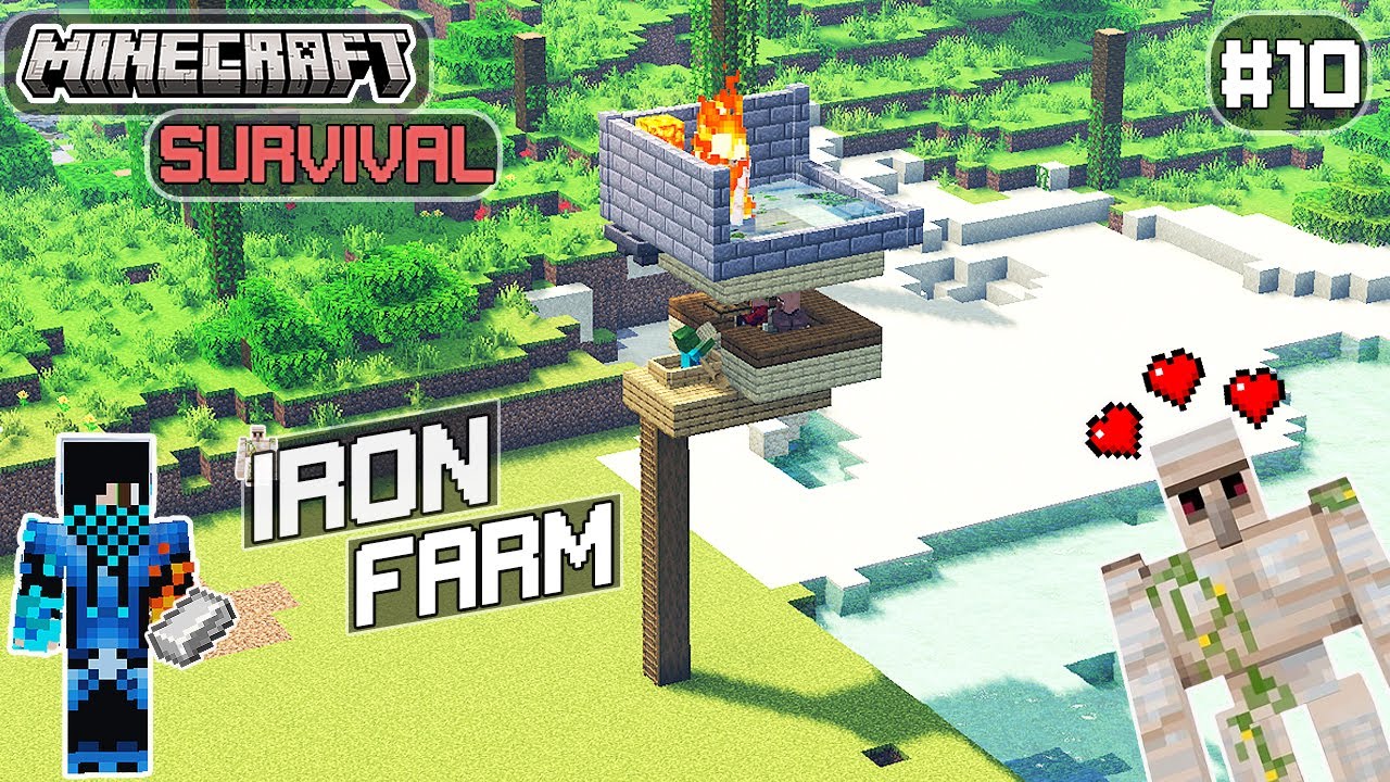 Building An Iron Farm But In Wooden Style | Minecraft Survival Series ...