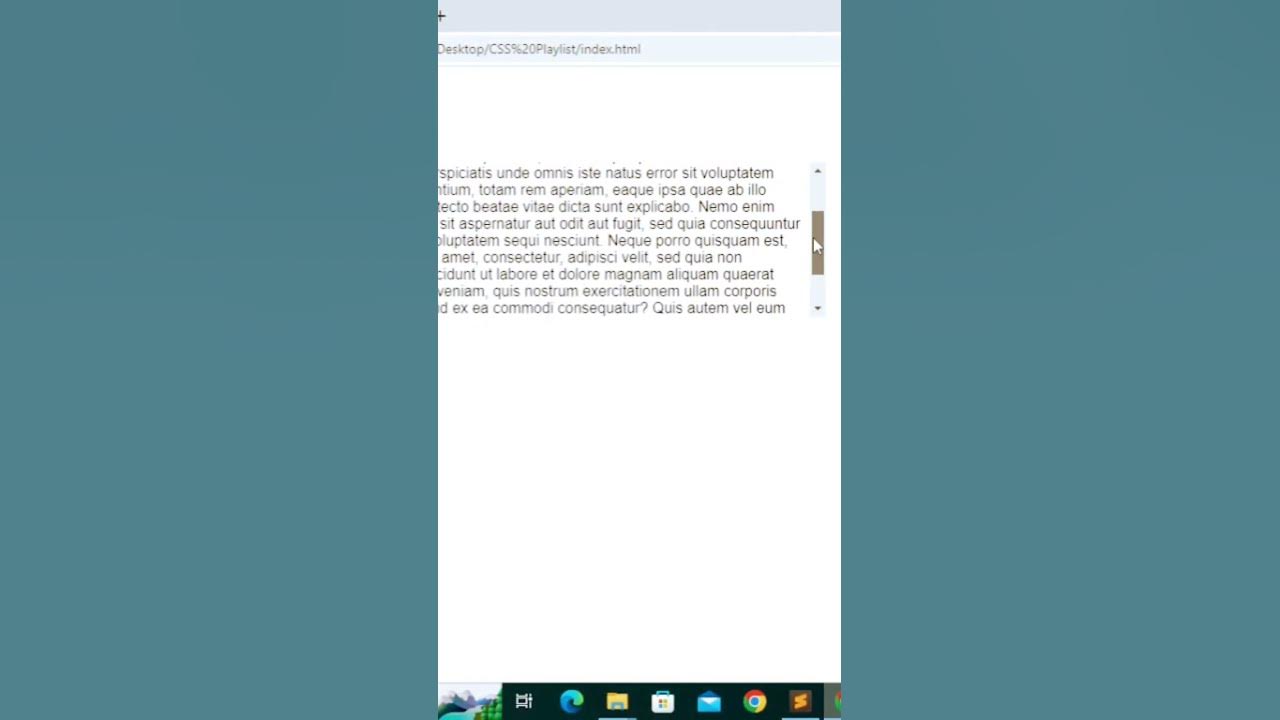 Scrollbar Use Html Htmltutorial Css3 Css Scroll Scrollbar Csstutorial Shorts Youtube