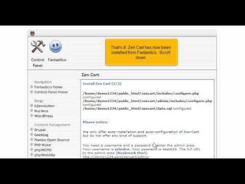Tutorial: Installing ZenCart from Fantastico | LayerOnline Web Hosting - YouTube