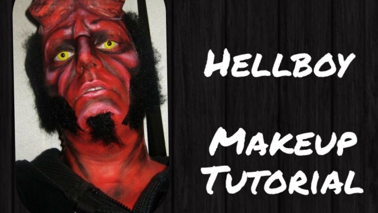 Hellboy makeup tutorial - Delilahween - YouTube