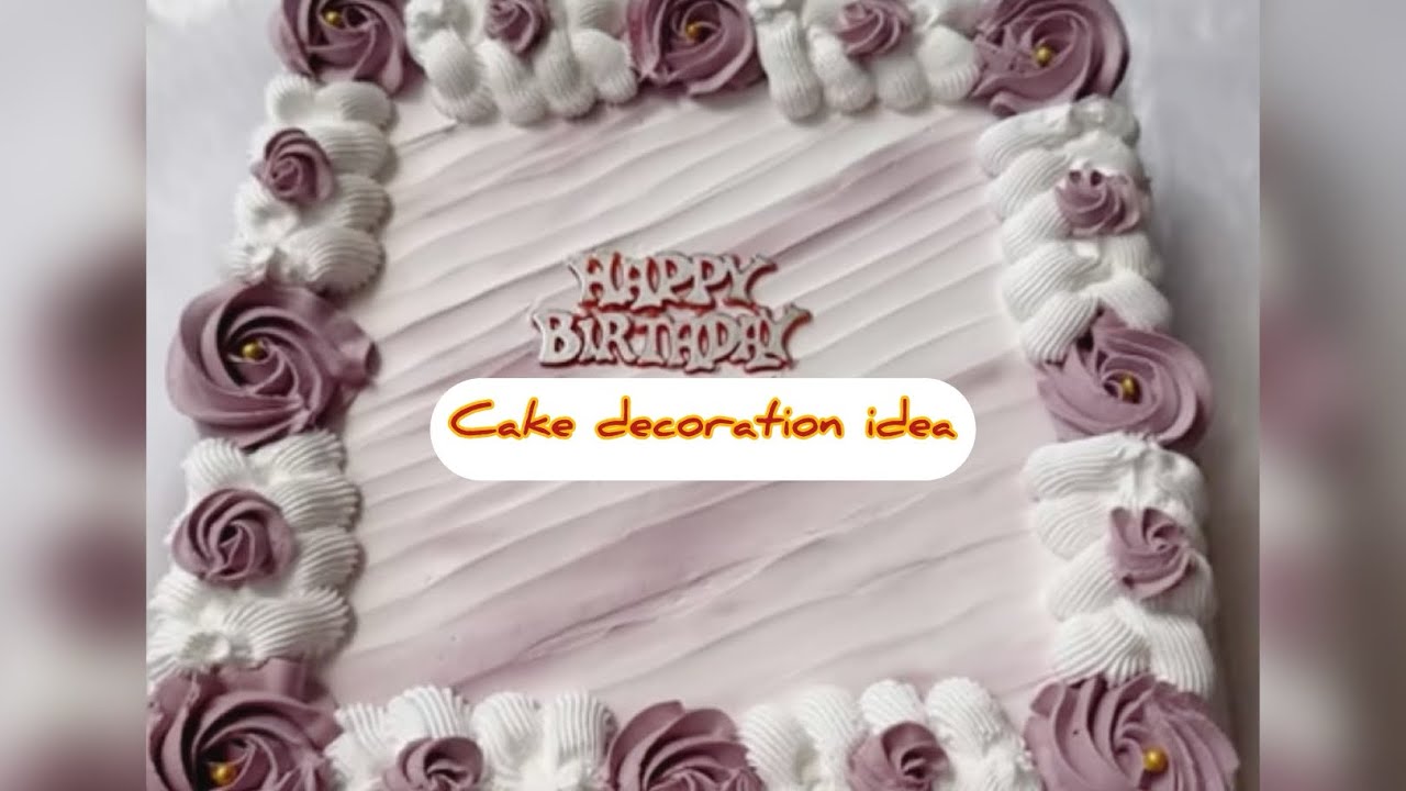 Simple Square Cake Decoration Ideas For beginners ||Easy decoration ...