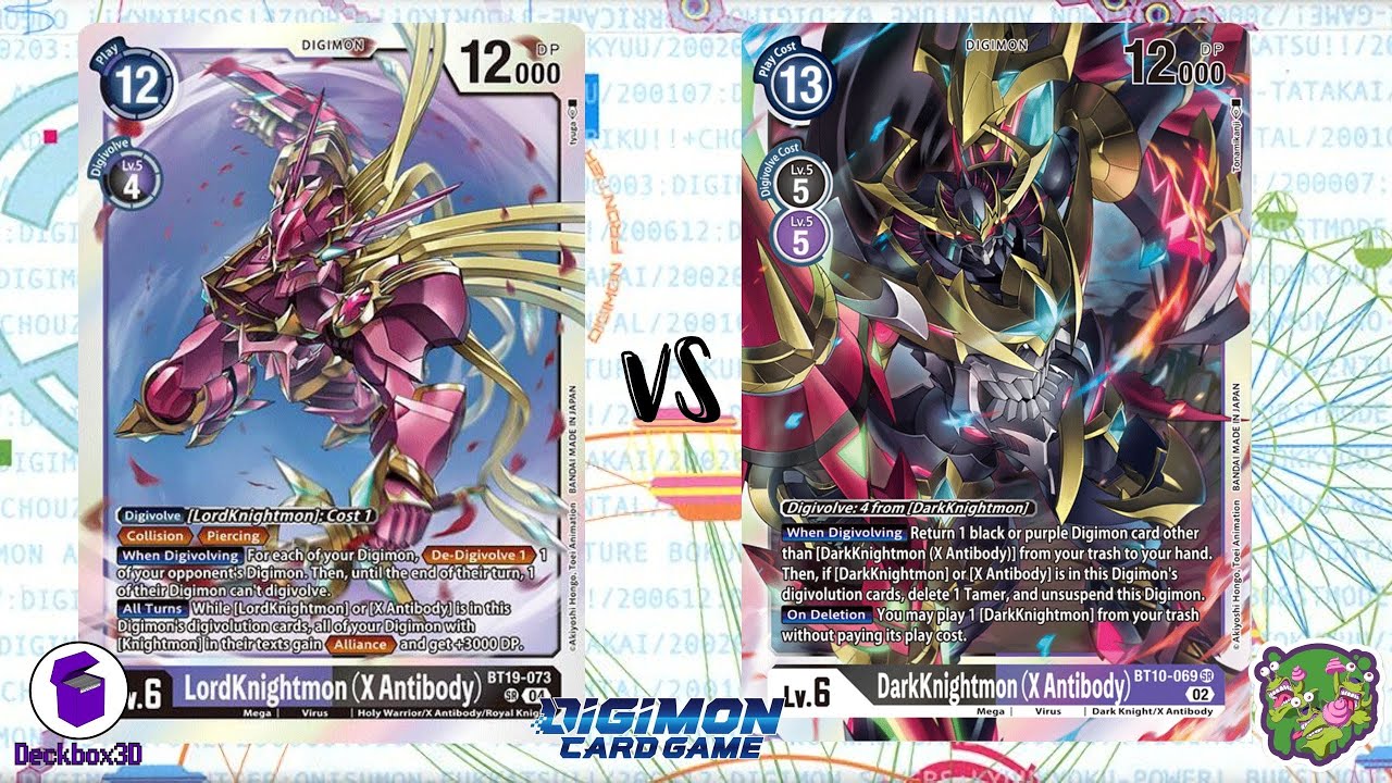 DIGIMON TCG: LordKnightmon X (Purple) vs DarkKnightmon X (Black) - YouTube